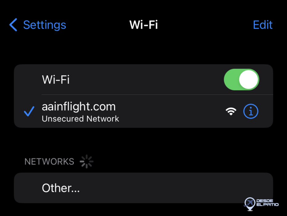 Volando con Wi Fi gratuito (y limitado) de Boingo por American Airline